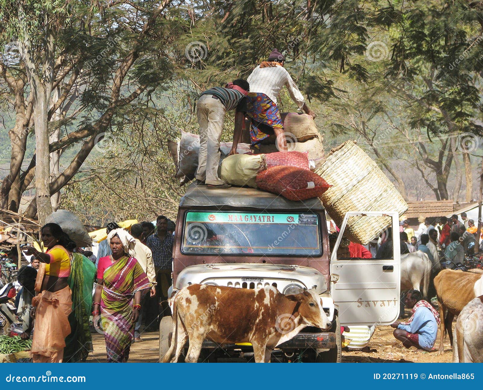 Indian Transportation from the Market Editorial Stock Image - Image of ...
