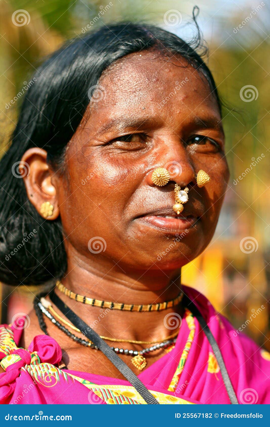 An Indian tribal lady editorial photography. Image of portrait - 25567182