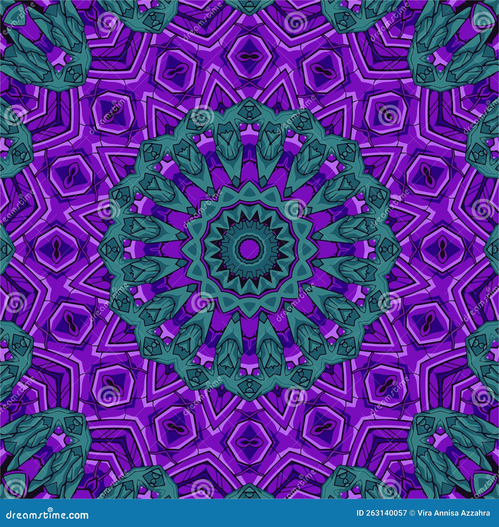 Indian Tribe Flower Ethnic Seamless Design Illustration Stock Vector ...