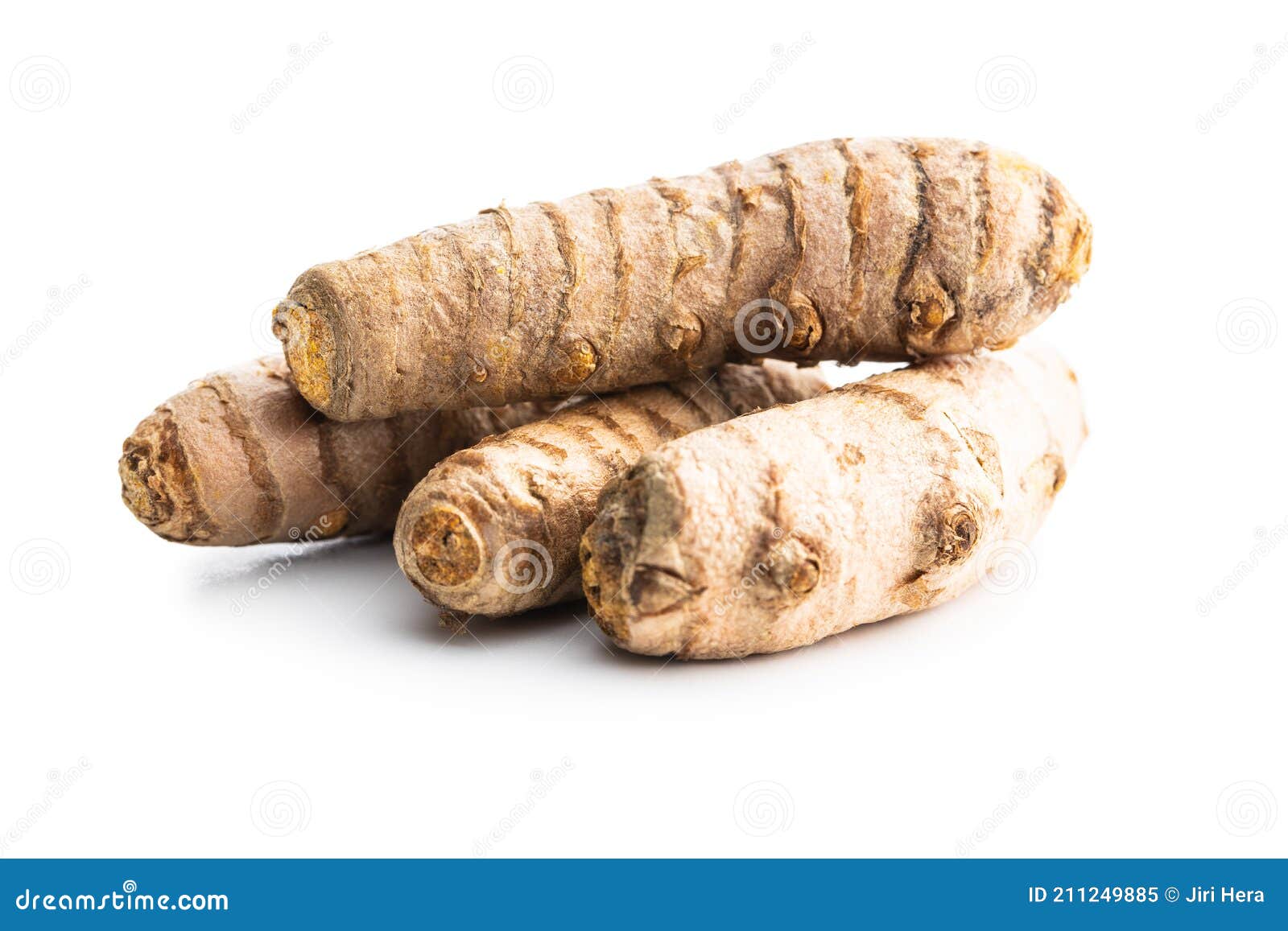 Indian Turmeric Root. Turmeric Spice. Yellow Turmeric on White ...