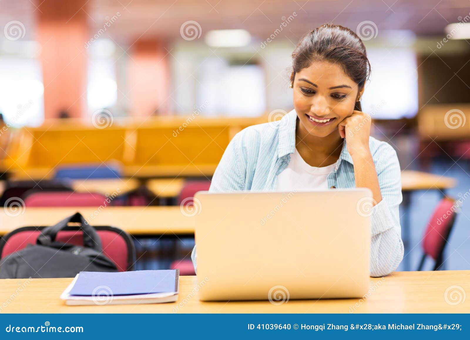 Indian University Student Laptop Stock Photo - Image of adult, lady ...