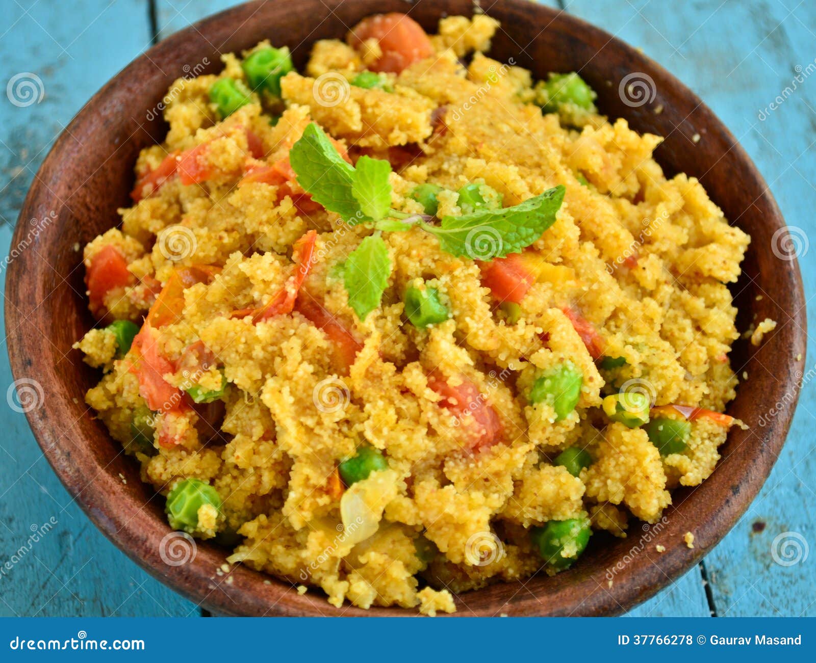 Indian Upma stock photo. Image of cooked, rice, plate - 37766278