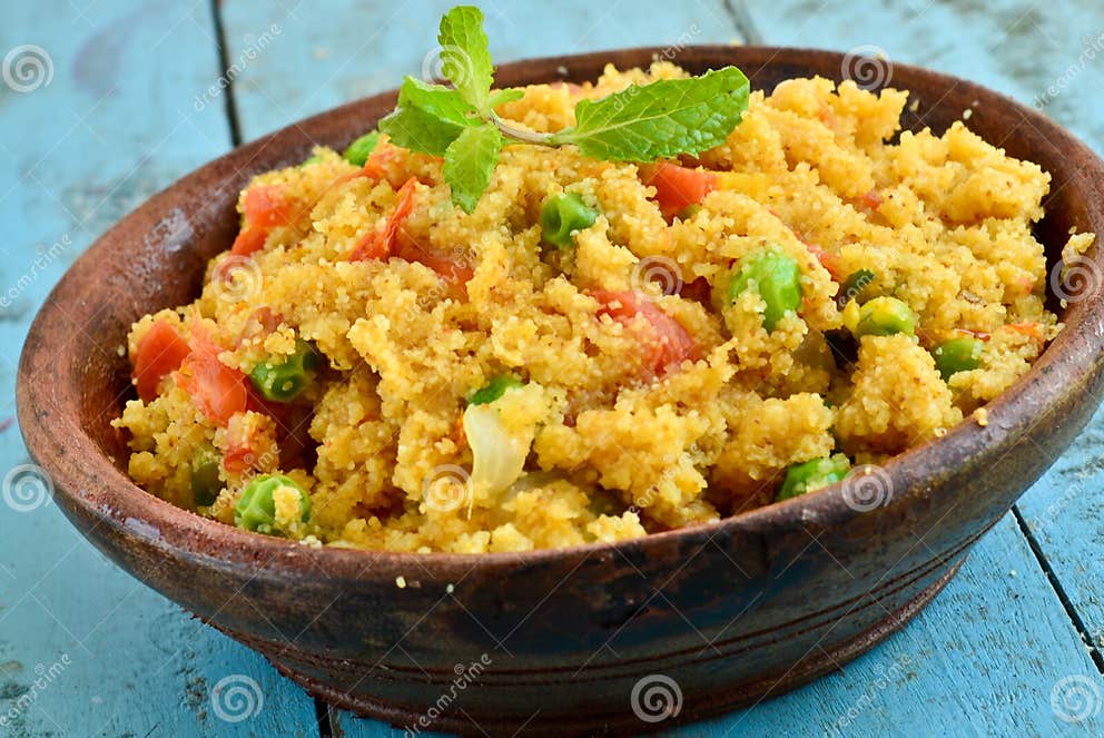 Indian Upma stock photo. Image of asian, curry, cooking - 37766434