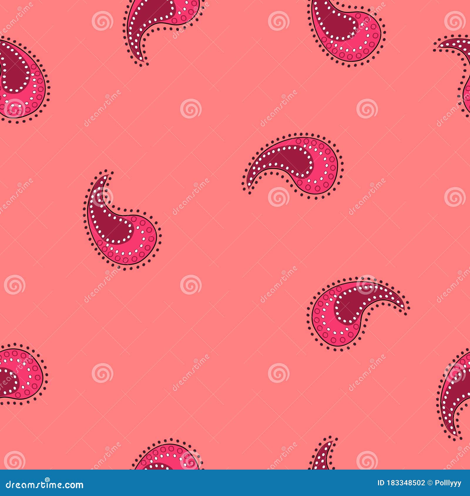 Indian Vector Seamless Pattern Background. Art Continuous Abstract ...