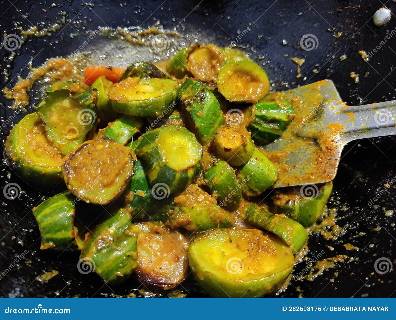 Indian Vegetable Pointed Gourd in Kitchen Cooking Stock Photo - Image ...