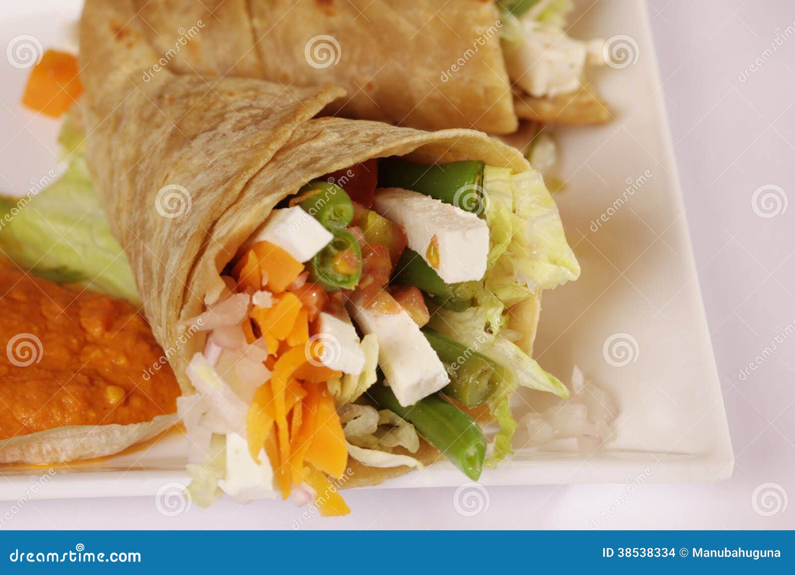 Indian vegetable roll. stock photo. Image of rolls, bread - 38538334