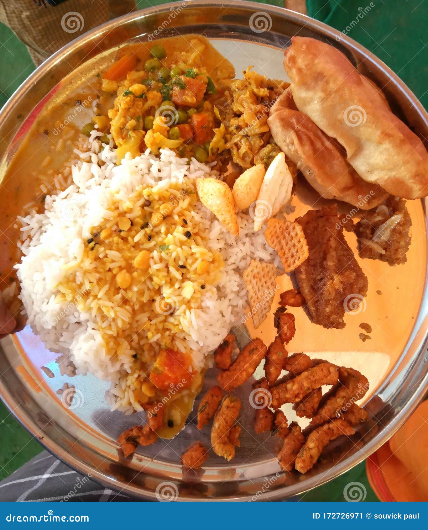 Indian Vegetable thali stock image. Image of vegfood - 172726971