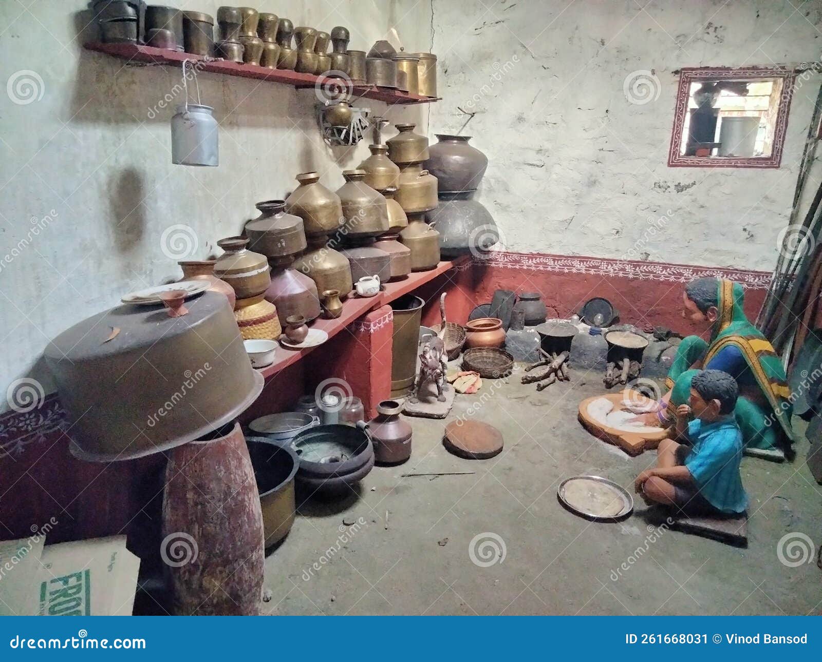 Indian Village Kitchen in the Ancient Time Editorial Photo - Image of ...
