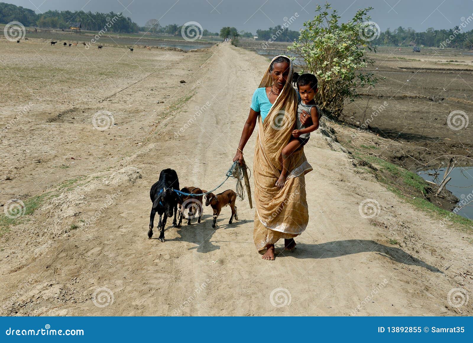 Indian village life. editorial image. Image of site, west - 13892855