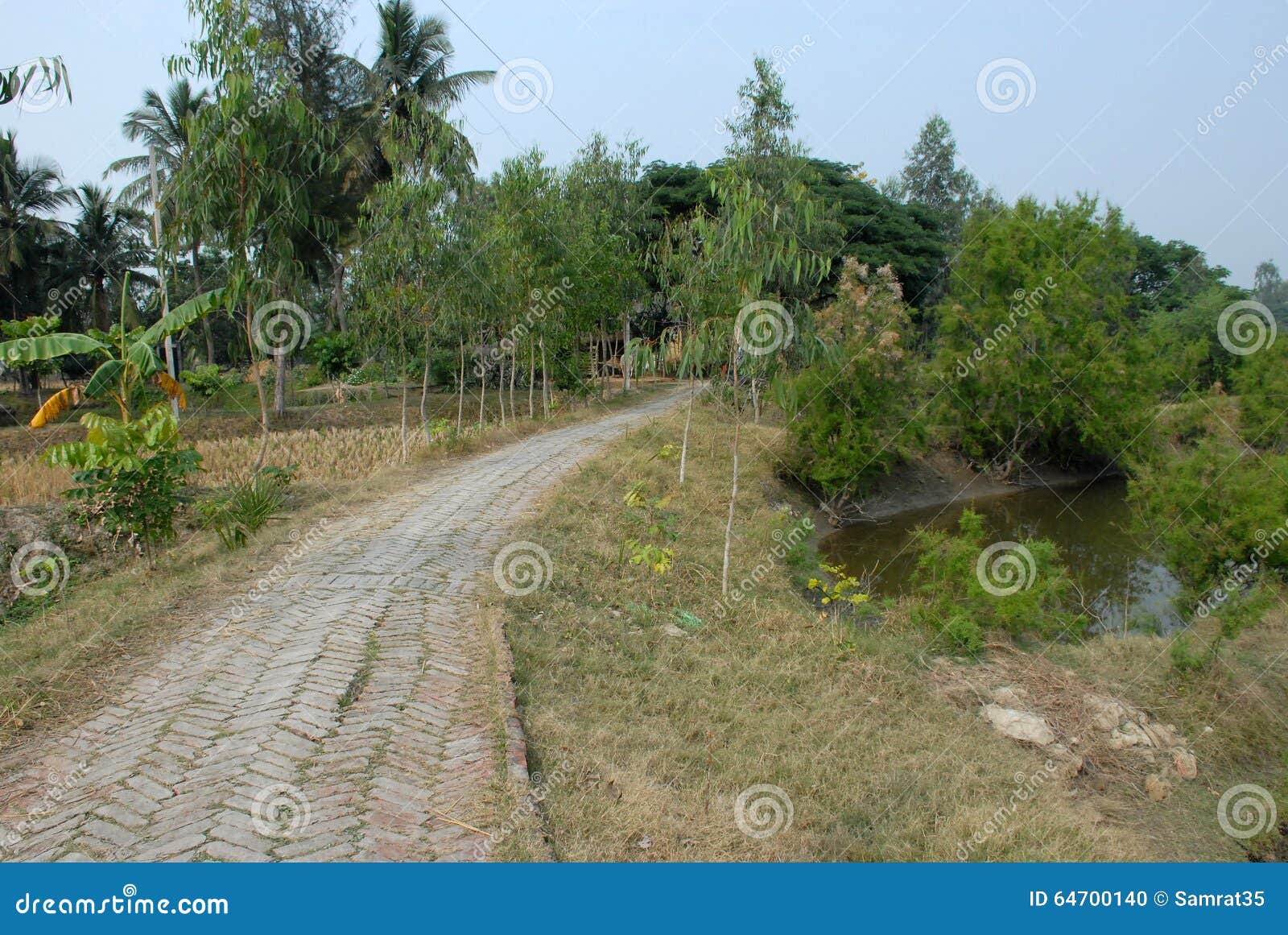 Indian Village stock photo. Image of rural, brick, environment - 64700140