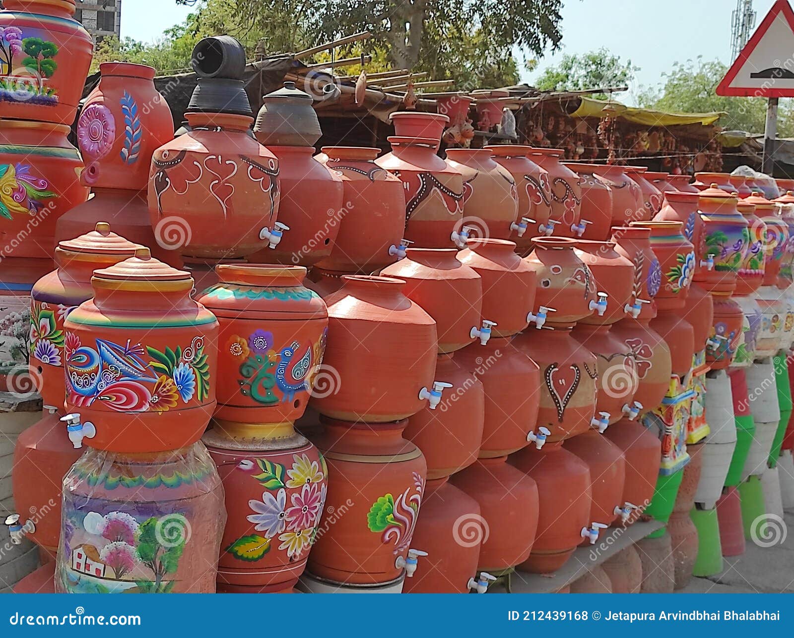 Indian Village Water Pot stock photo. Image of soil - 212439168