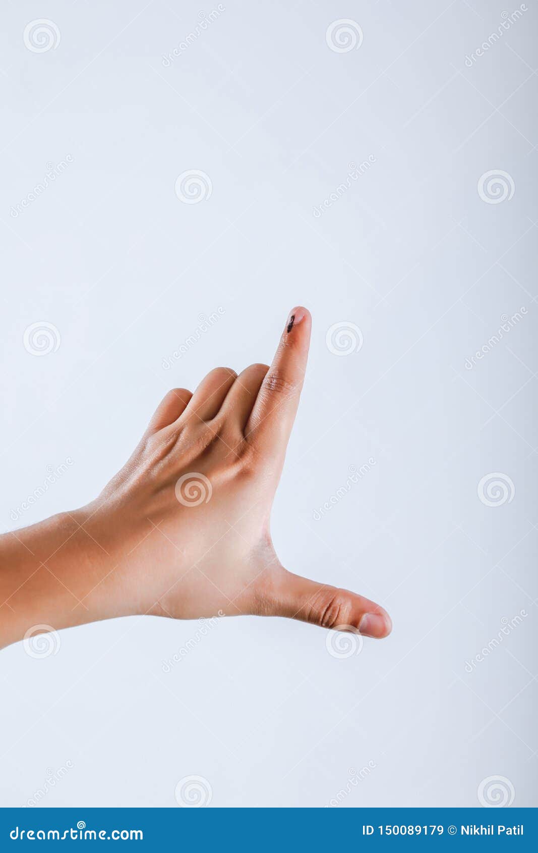 Indian Voter Hand with Voting Sign after Casting Vote in Election Stock ...