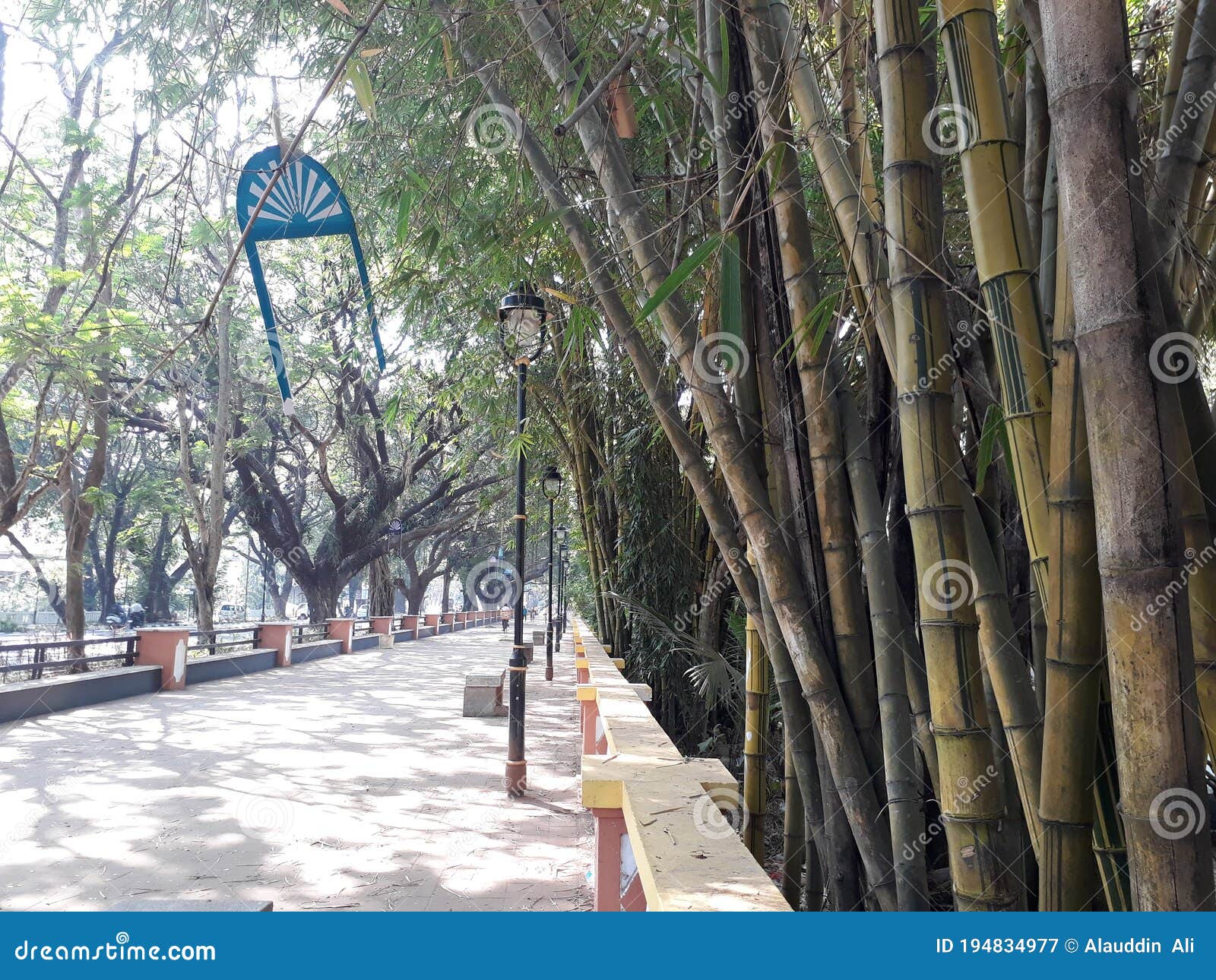 Indian Walkway in the Goa, Indian Beautiful Footpaths. Stock Image ...