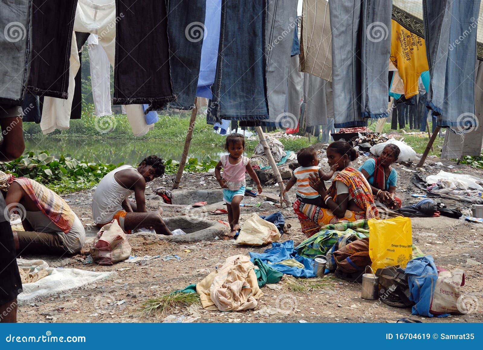 Indian Washer man editorial stock image. Image of cloth - 16704619