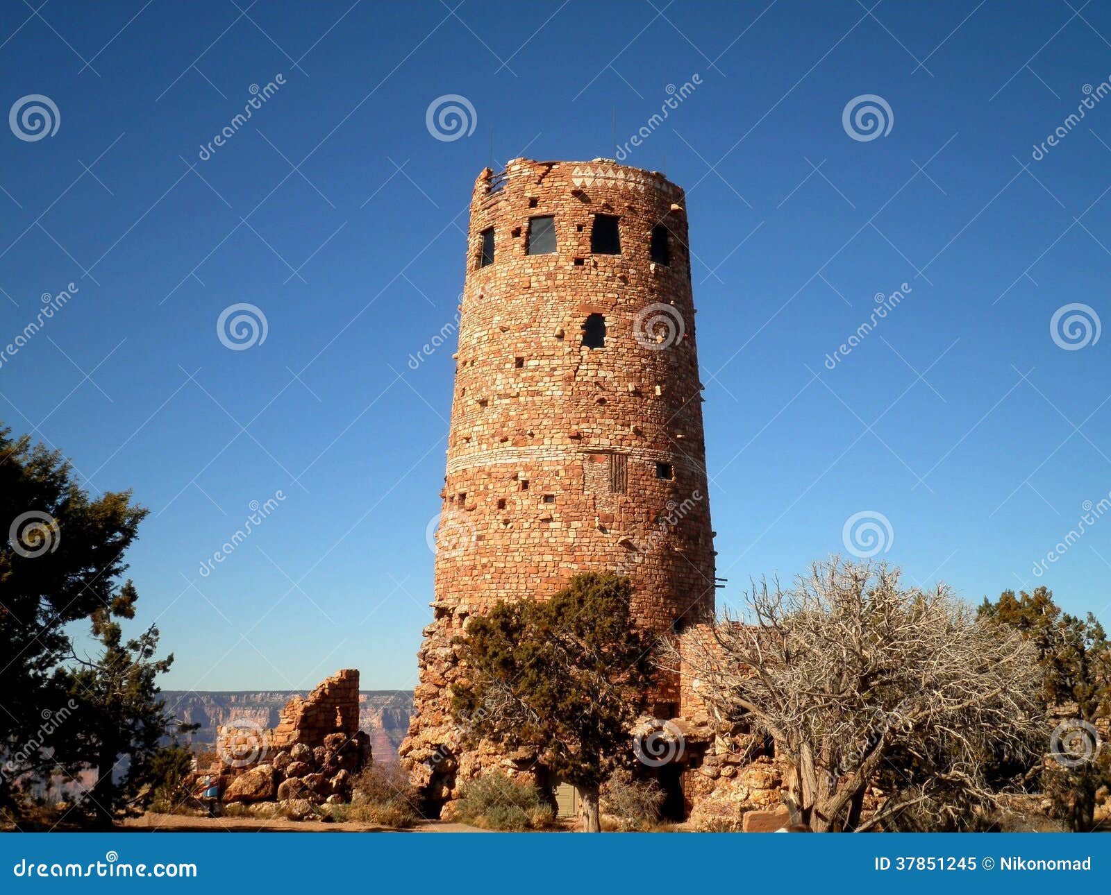 Indian Watchtower in Arizona Stock Image - Image of preserved, nature ...