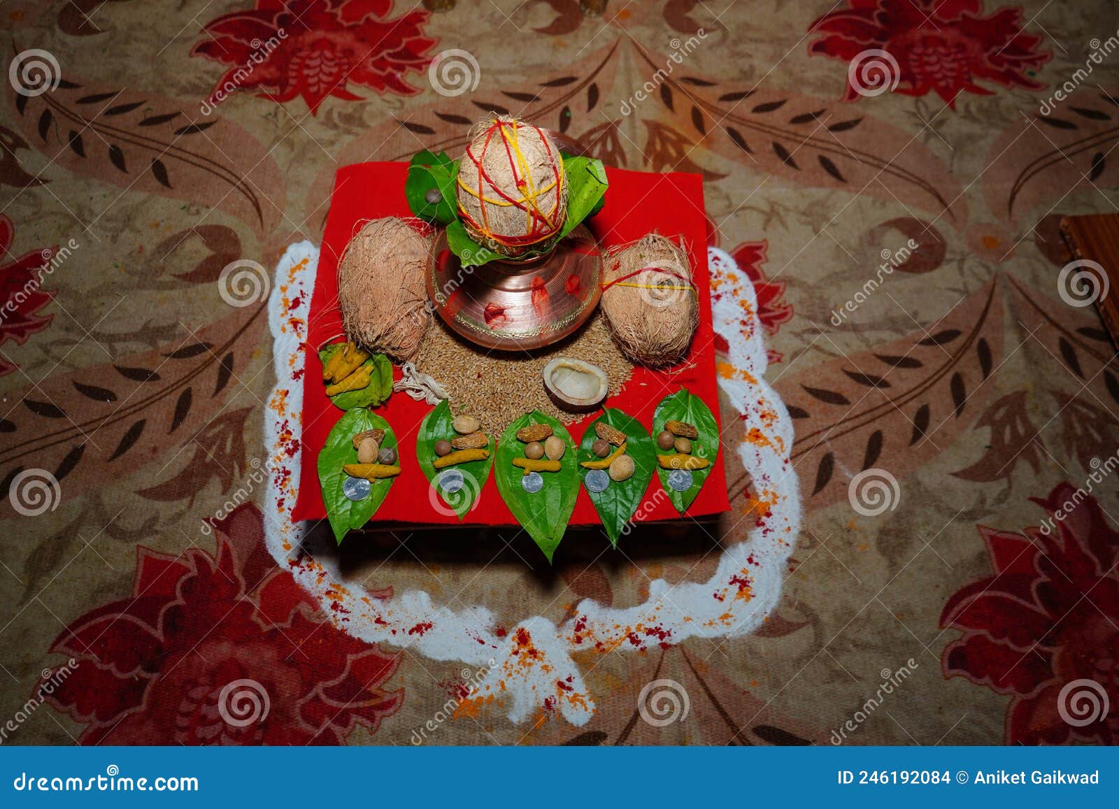 Indian Wedding Ceremony Rituals Kalash Puja Stock Photo - Image of ...