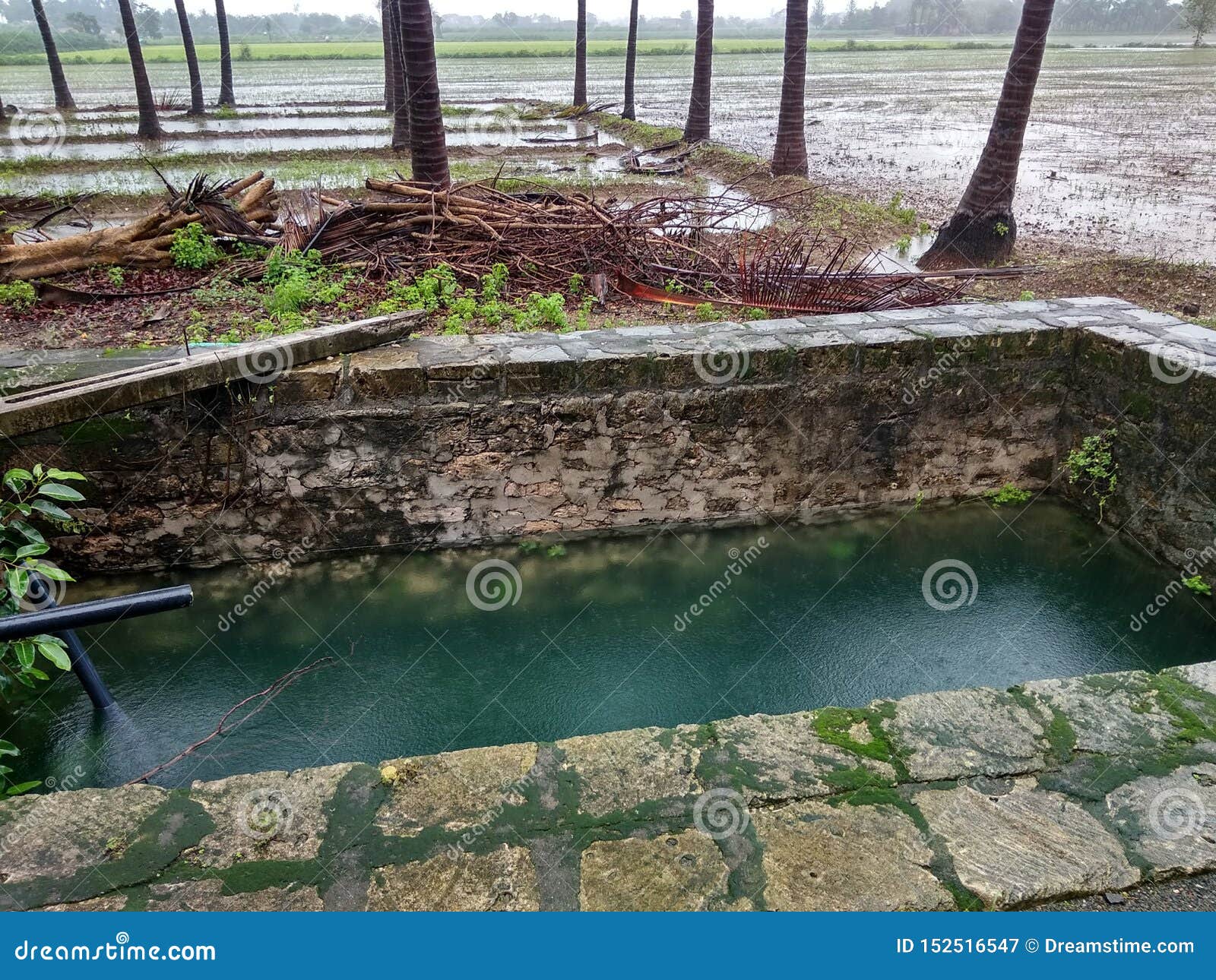 Indian Well in farm stock image. Image of wellstructer - 152516547