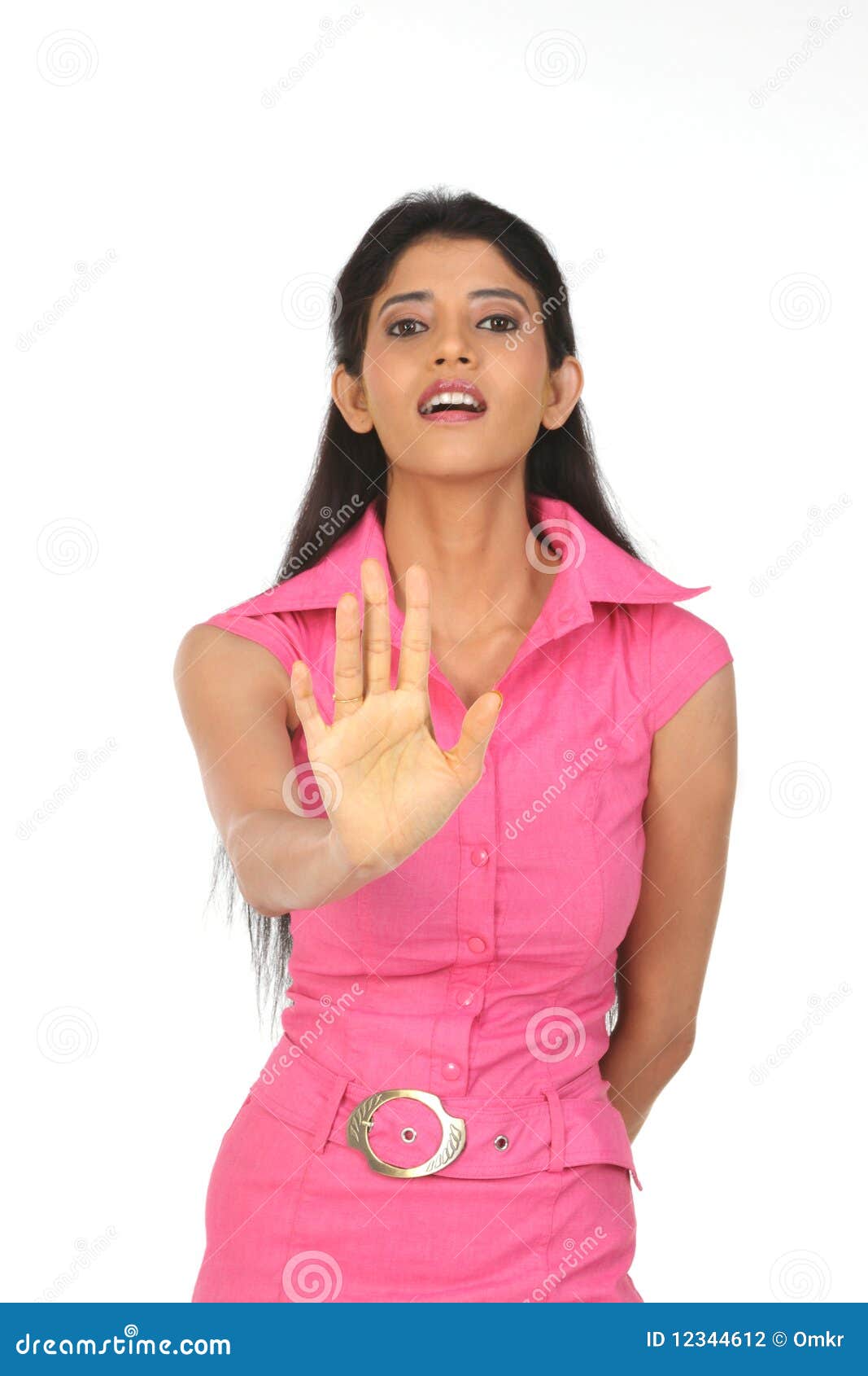 Indian Woman in Avoiding Expression Stock Photo - Image of freshness ...