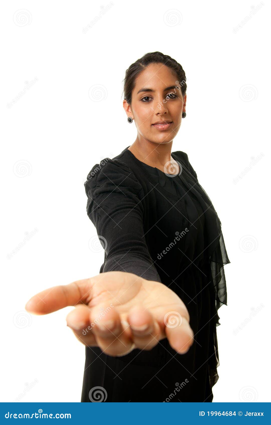 Indian woman offering help stock photo. Image of helpfulness - 19964684