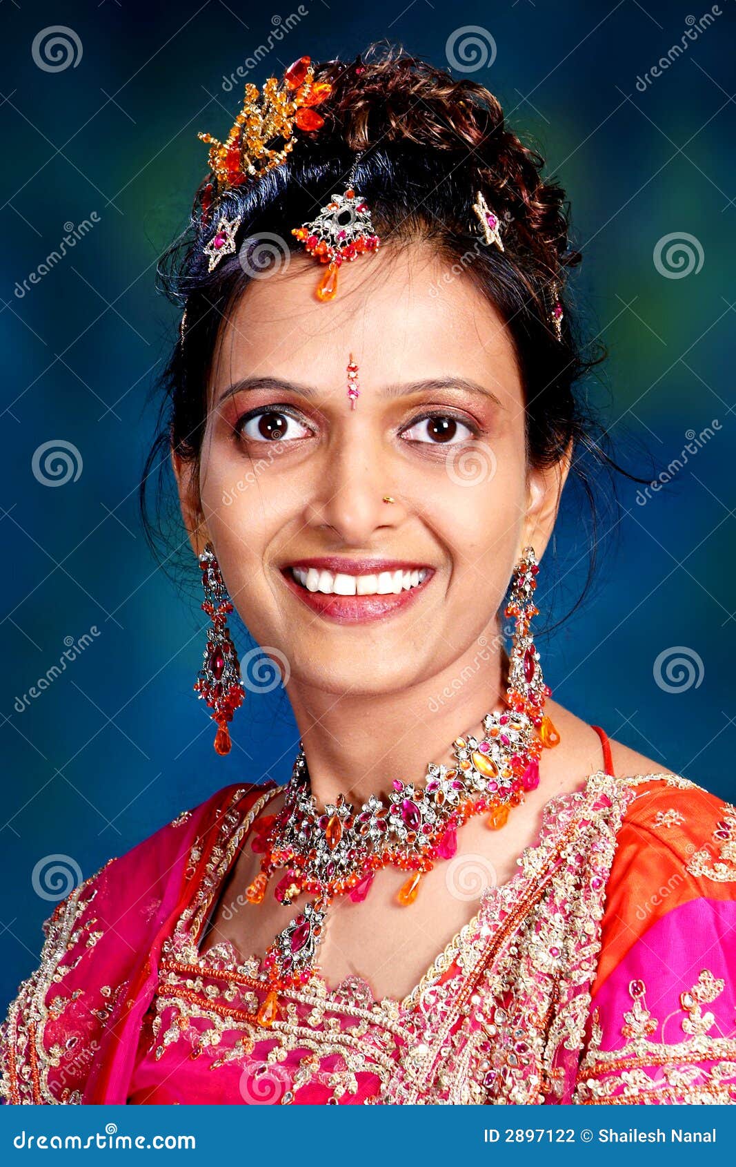 Indian woman portrait stock photo. Image of design, attractive - 2897122