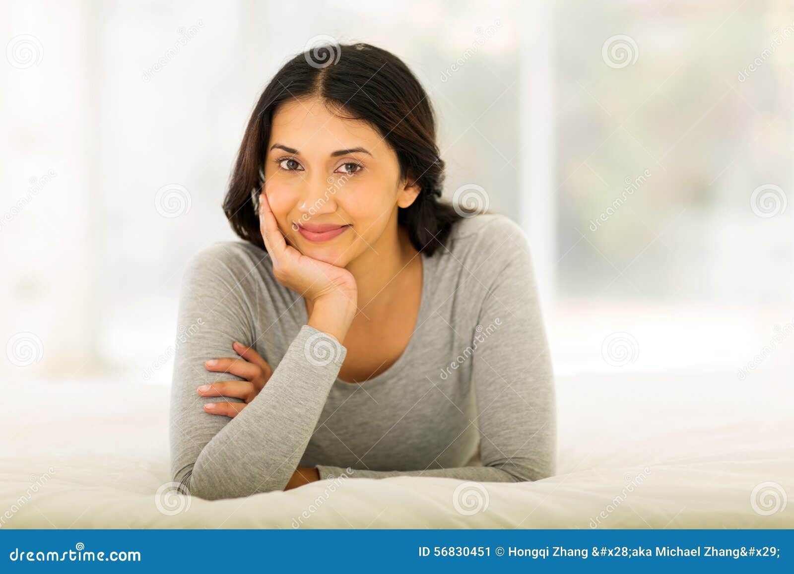 Indian woman relaxing stock image. Image of ethnicity - 56830451