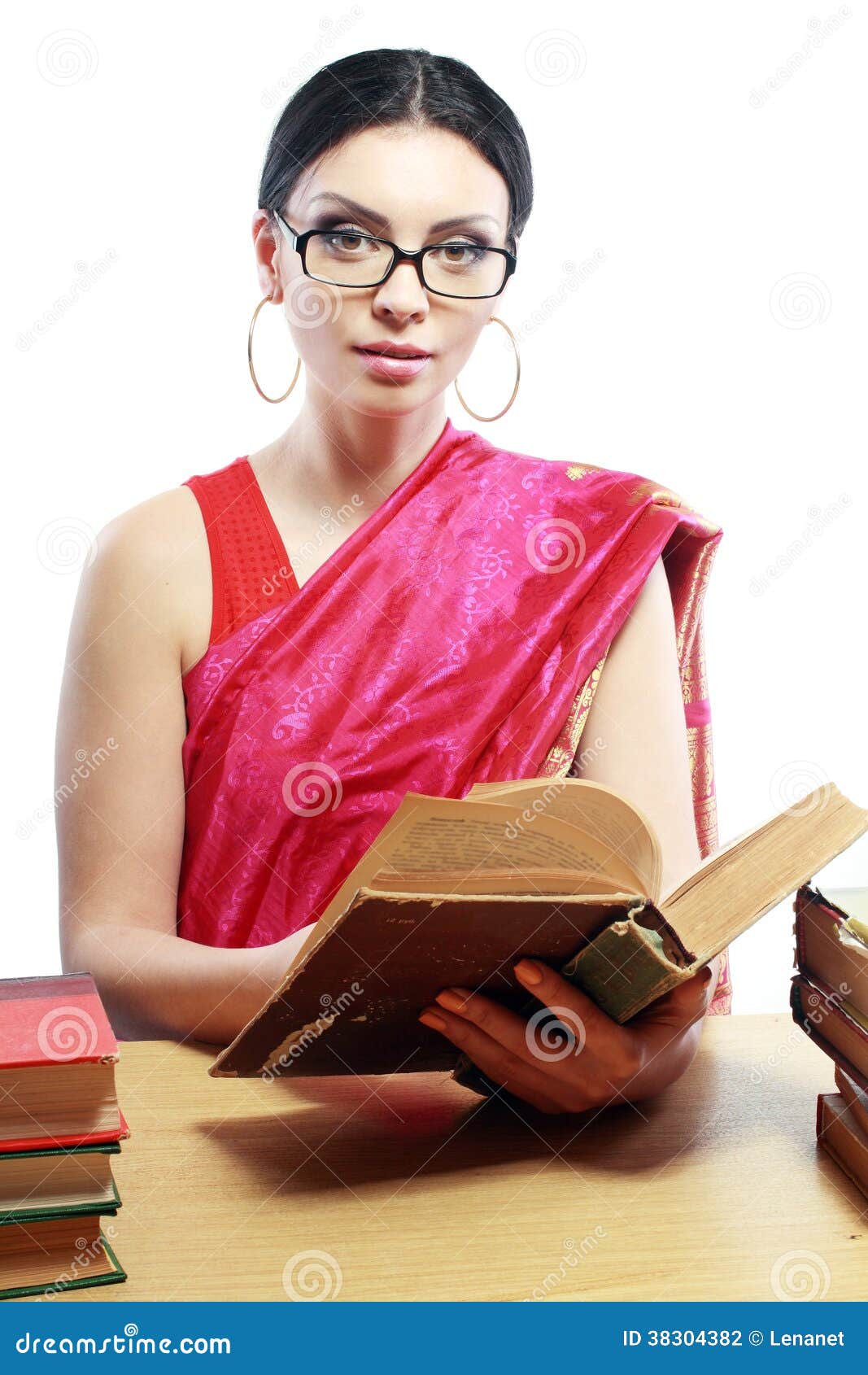 Indian woman studing stock photo. Image of glasses, beautiful - 38304382