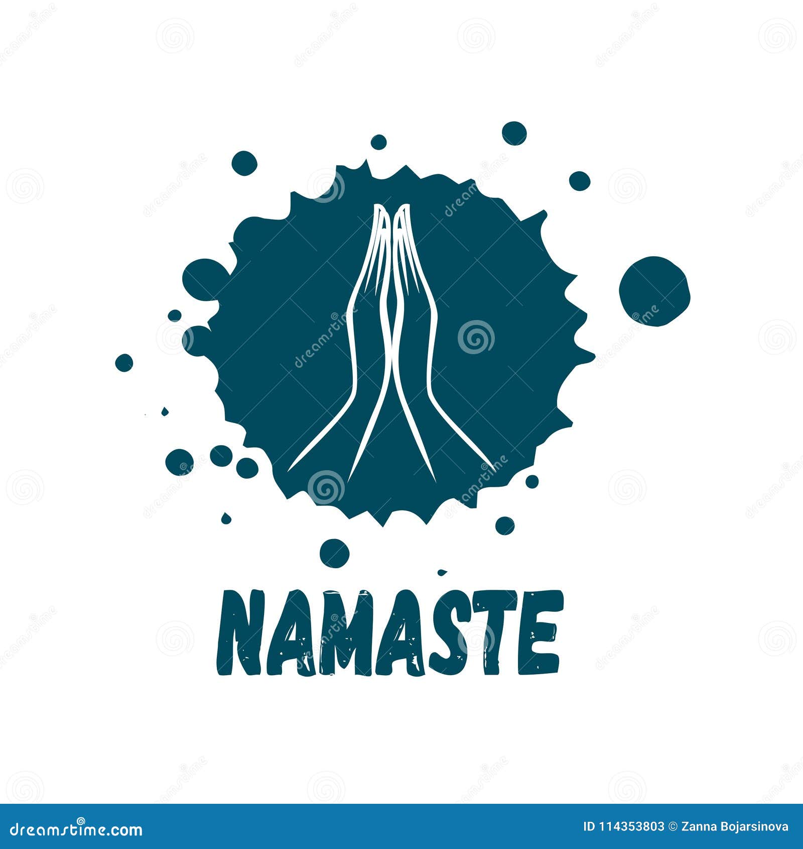 Indian Womans Hand Greeting Posture of Namaste. Stock Vector ...
