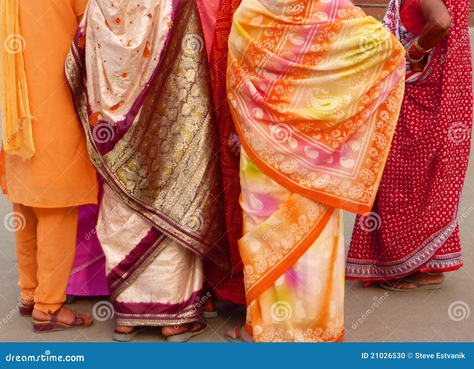 Indian Women in Colorful Saris Stock Photo - Image of visitor, travel ...