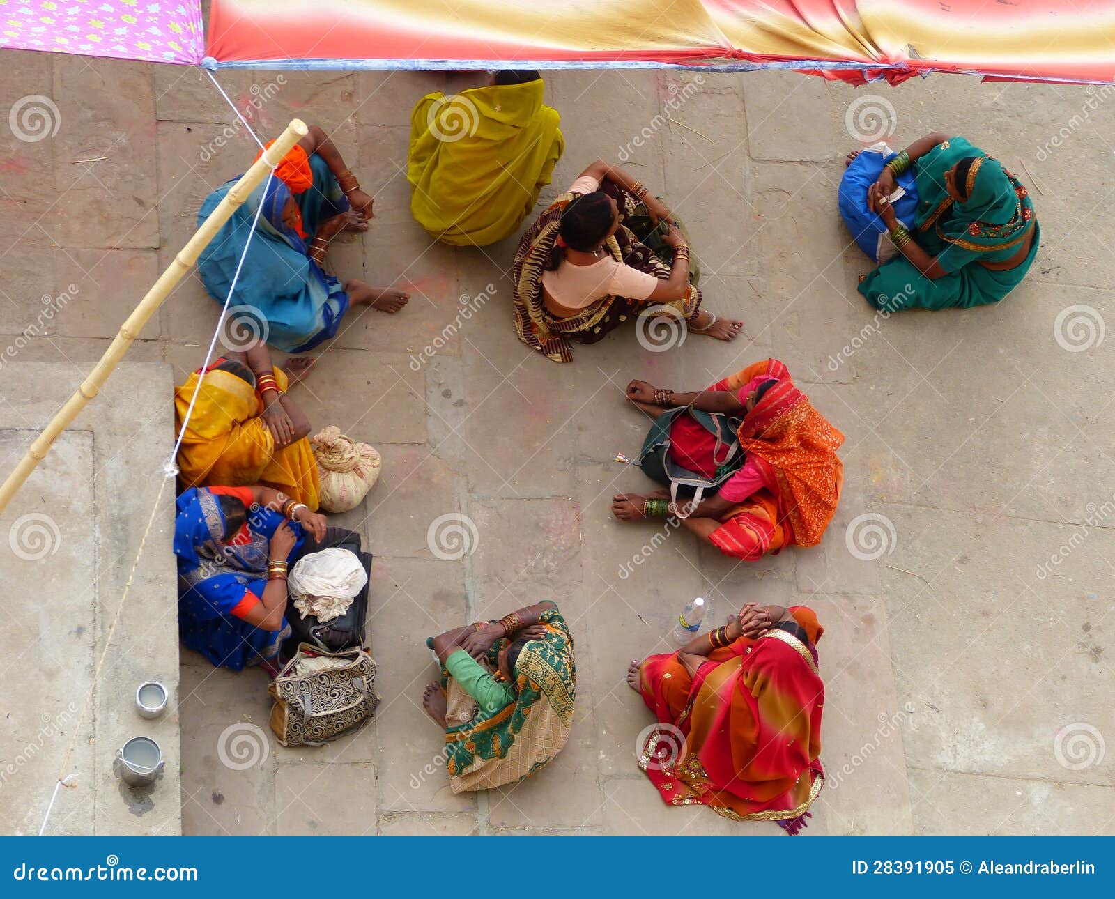 Indian Women on a Midday Break Editorial Image - Image of colorful ...