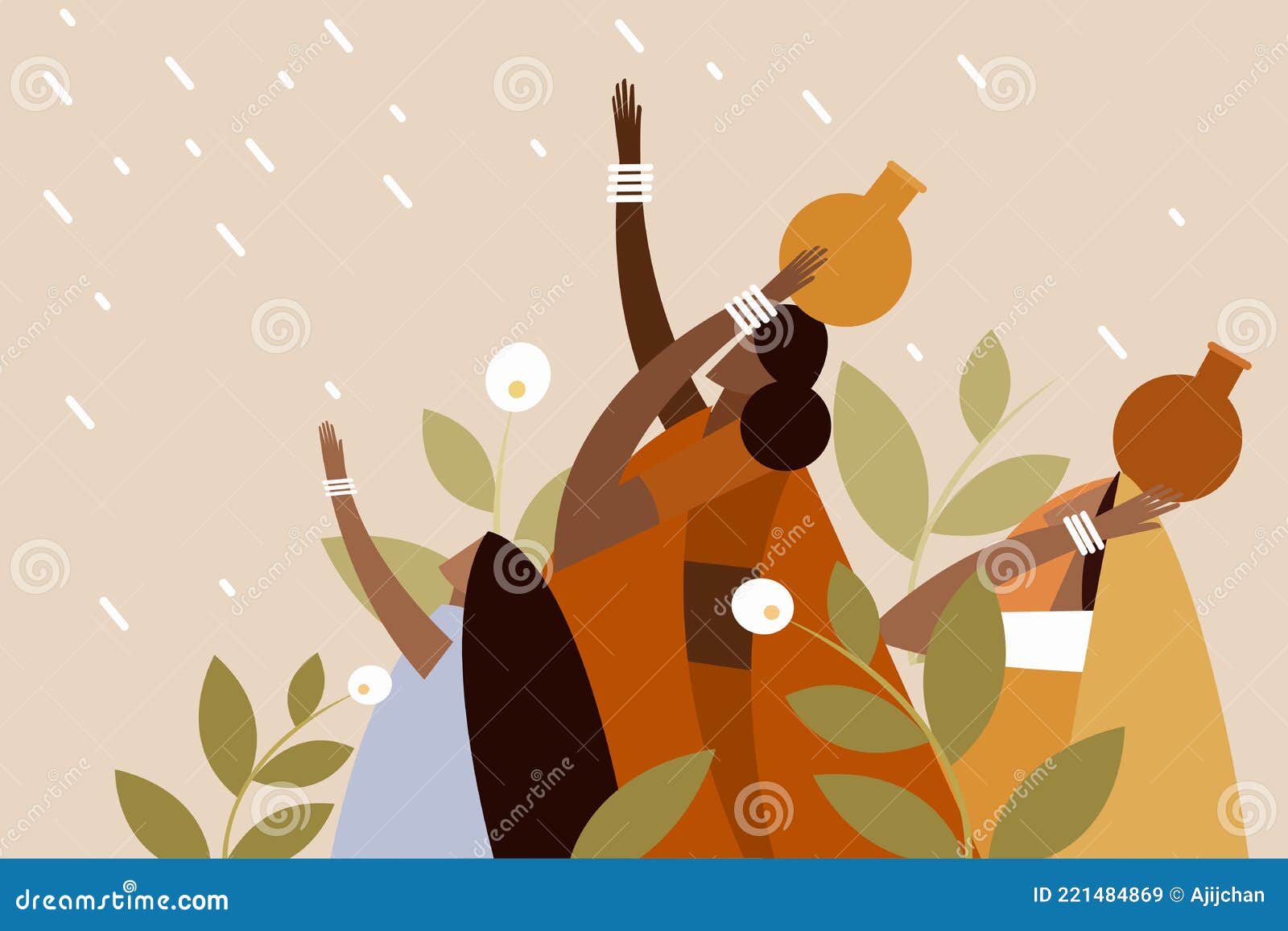 Indian Rural Women Character Stock Illustrations – 33 Indian Rural ...