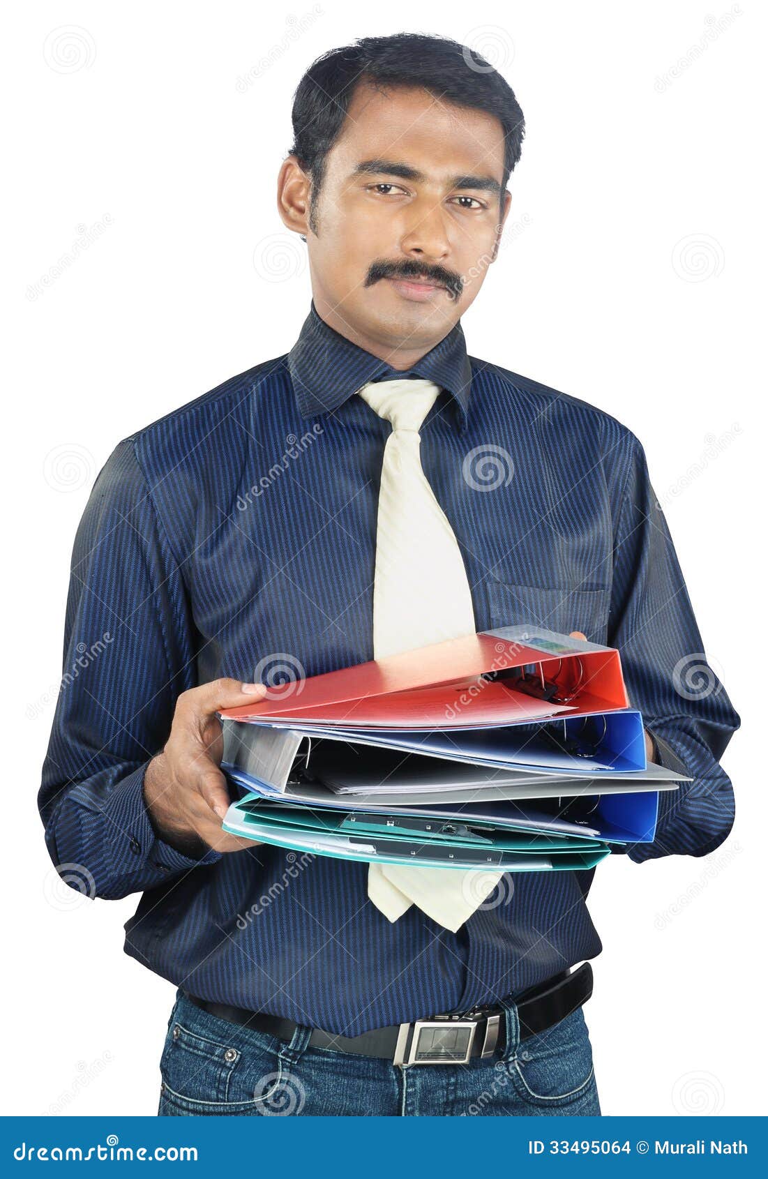 Indian Young Man Holding the Files Stock Photo - Image of portrait ...
