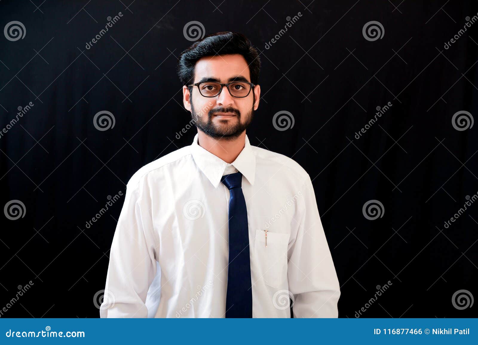 Indian Young Man on Spectacles Stock Photo - Image of asian, formal ...