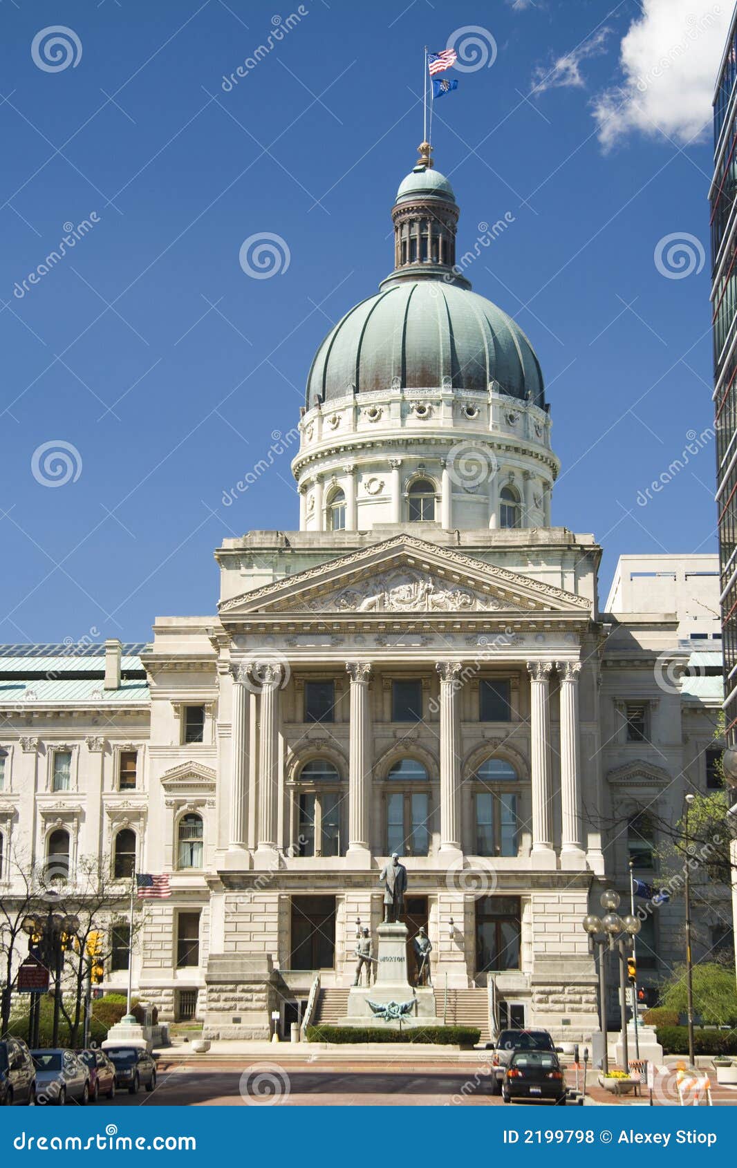 Indiana Capitol Building stock photo. Image of central - 2199798