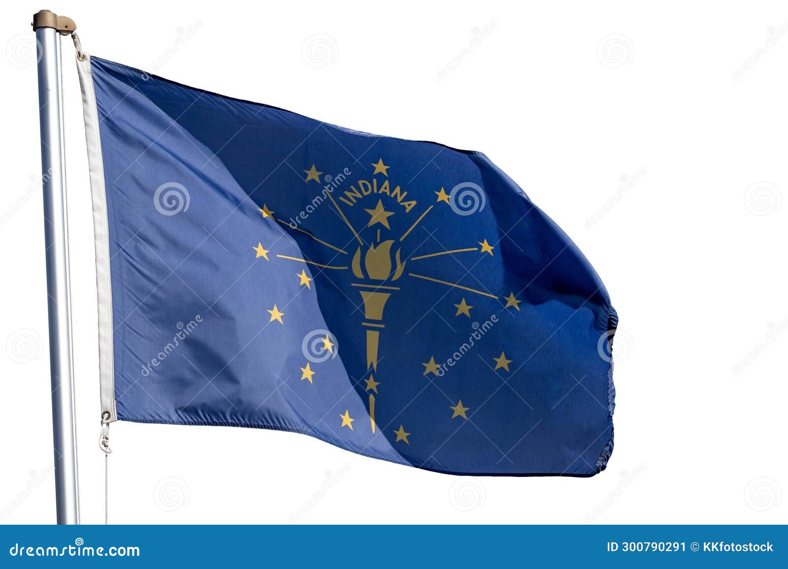 Indiana State Flag Flying in the Wind Stock Image - Image of vote, july ...