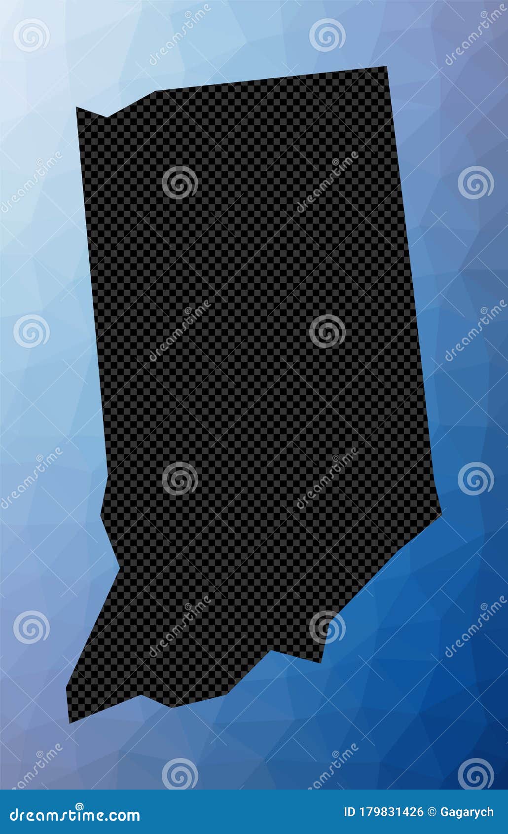 Indiana geometric map. stock vector. Illustration of digital - 179831426
