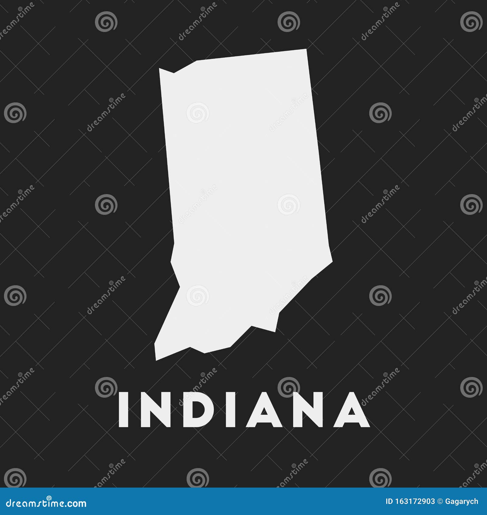 Indiana icon. stock vector. Illustration of chart, atlas - 163172903