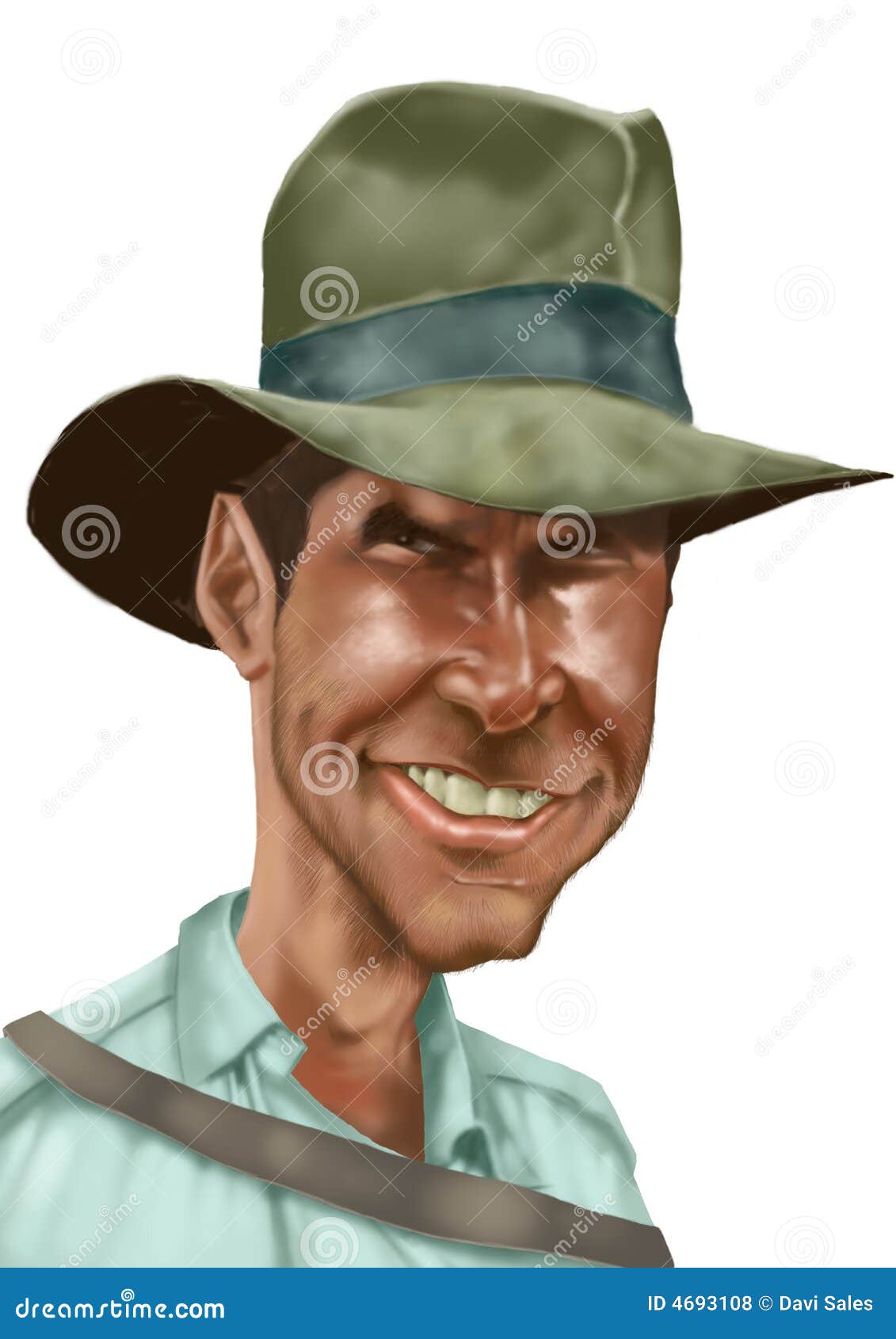 Set Of Indiana Jones Cartoon Icon Design Template With Various Models ...