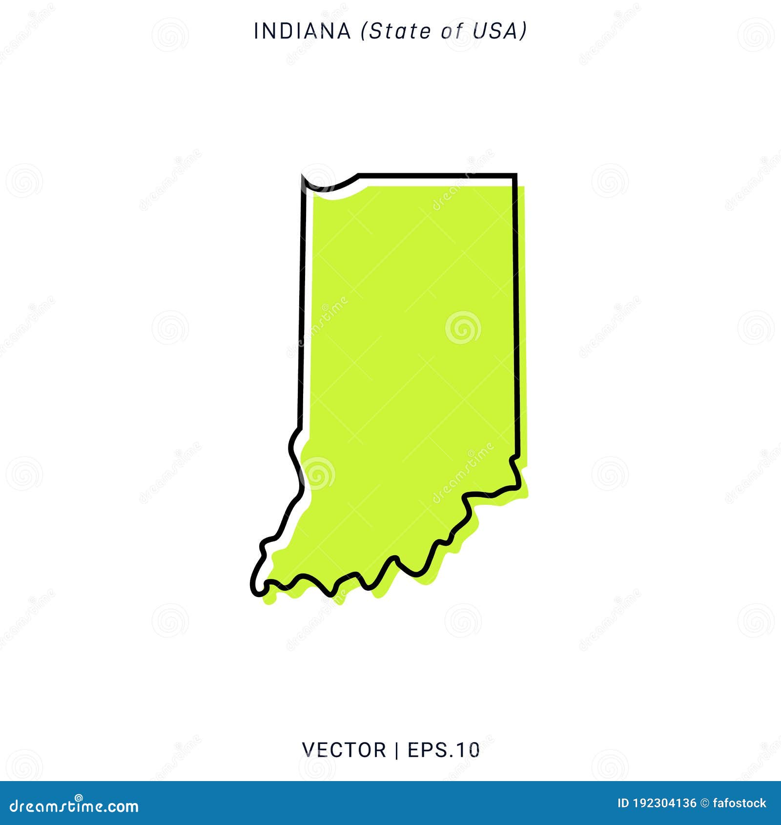 Indiana Map Vector Design Template. Stock Vector - Illustration of ...