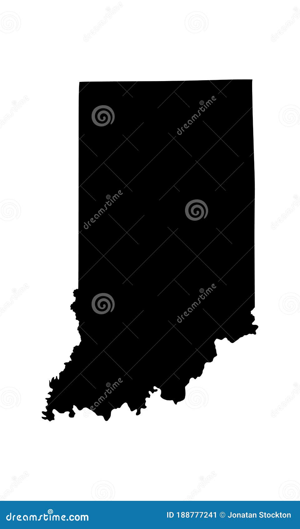 Indiana Vector Map Isolated On White Background. High Detailed ...