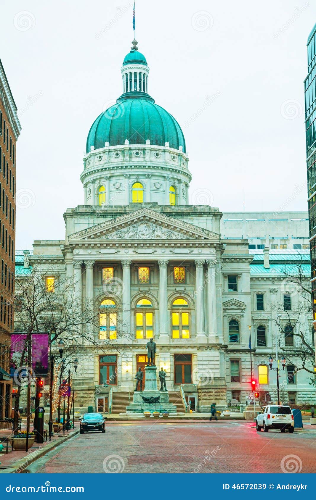 Indiana State Capitol Building Stock Image - Image of landmark, capitol ...