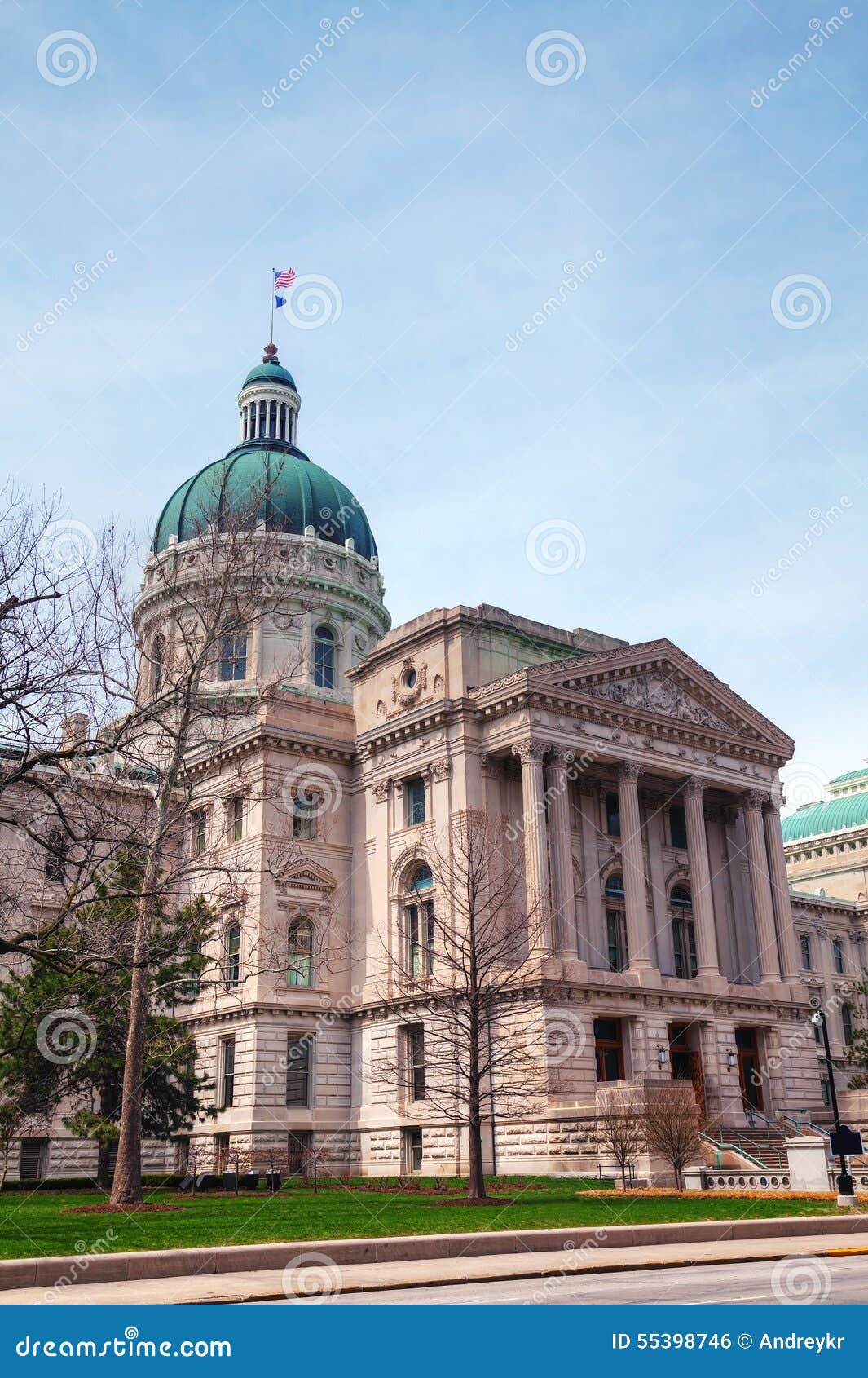 Indiana State Capitol Building Stock Photo - Image of downtown, indiana ...