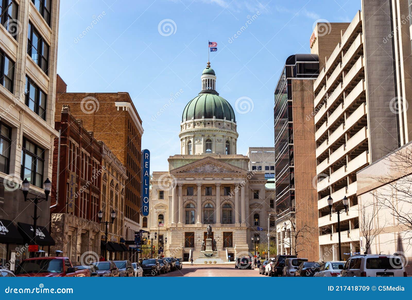 Indiana State Capitol Building in Indianapolis, in Editorial Stock ...