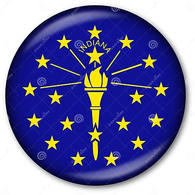 Indiana State Flag Button stock illustration. Illustration of anthem ...