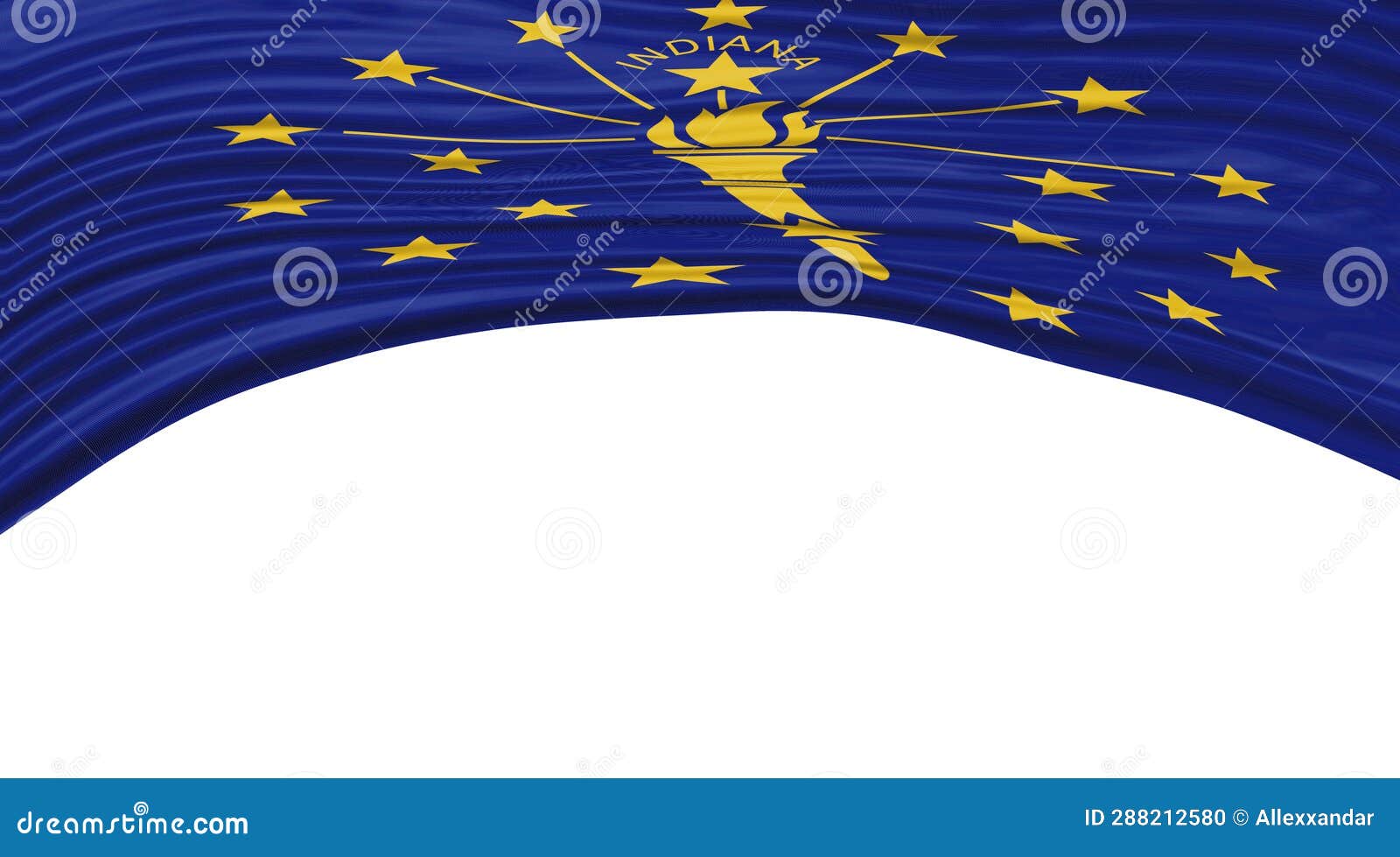 Indiana State Flag Wave, Indiana Flag Stock Illustration - Illustration ...