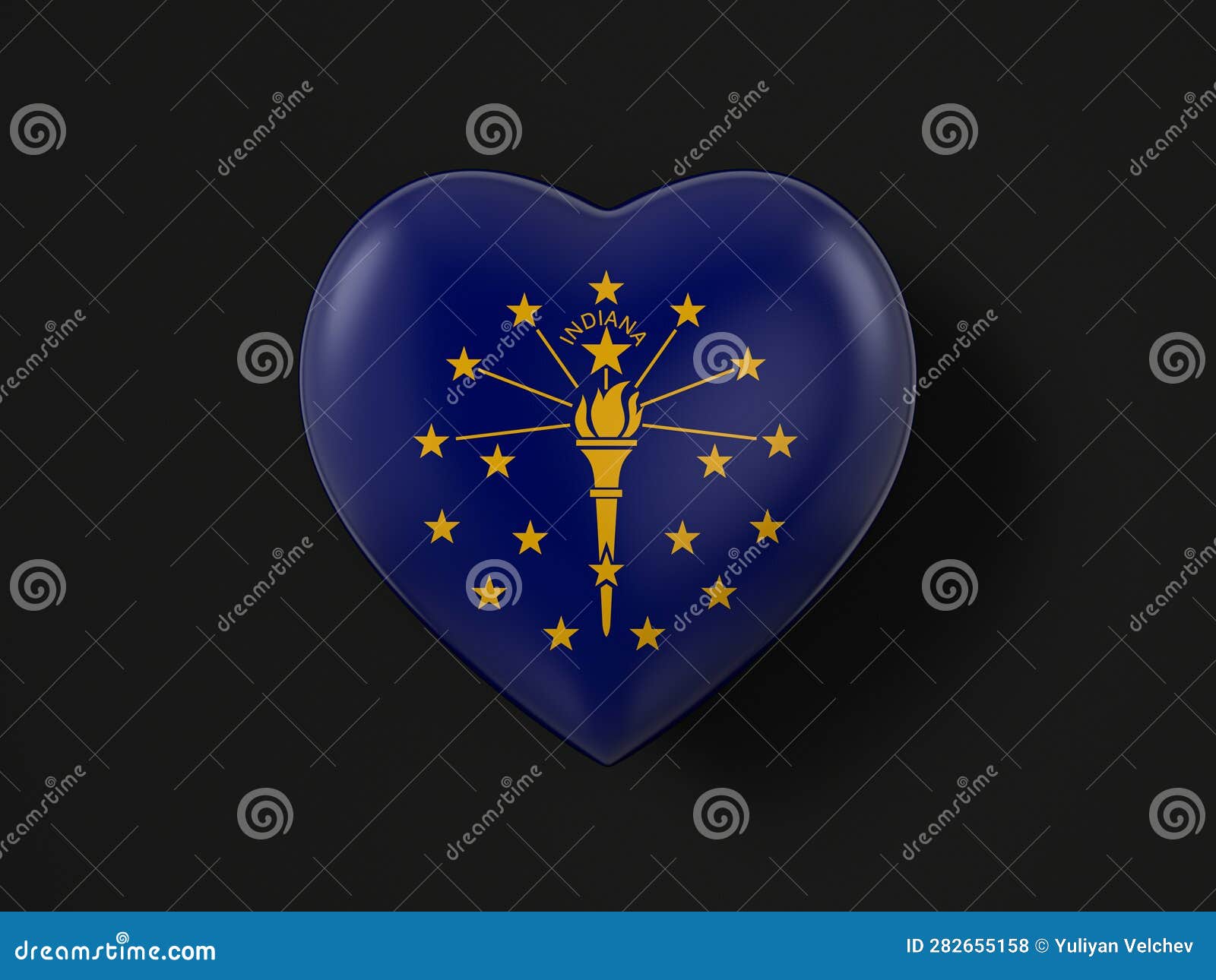 Indiana state heart flag stock illustration. Illustration of isolated ...