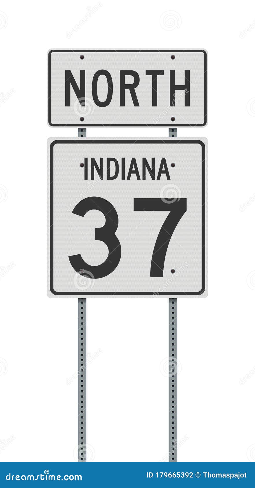 Indiana State Highway Road Sign Stock Vector - Illustration of symbol ...