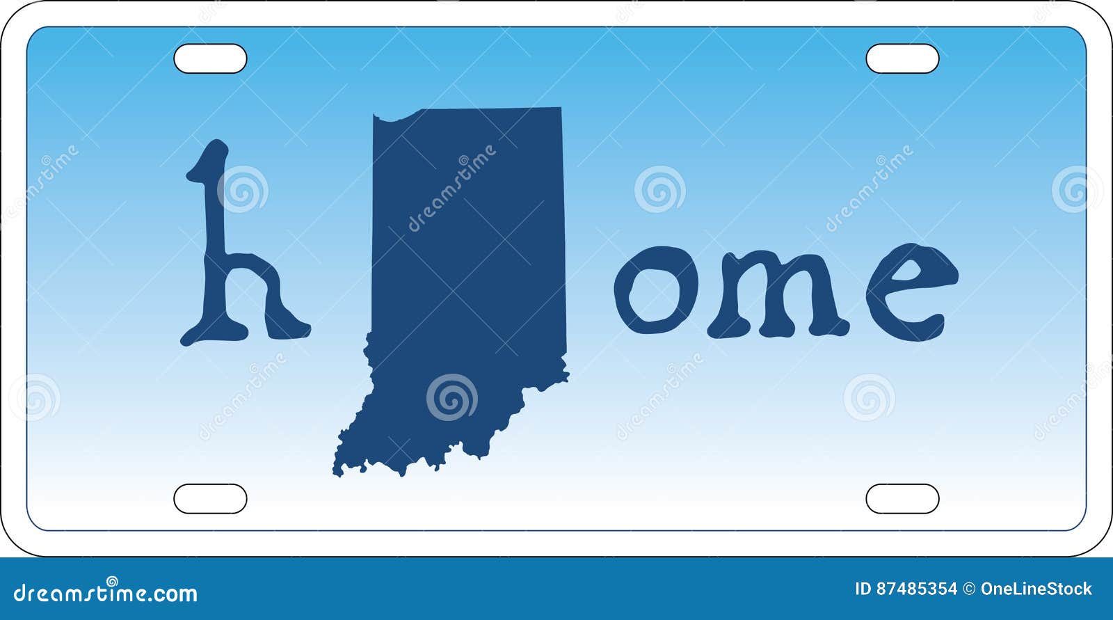 Indiana State License Plate Vector Stock Vector - Illustration of home ...