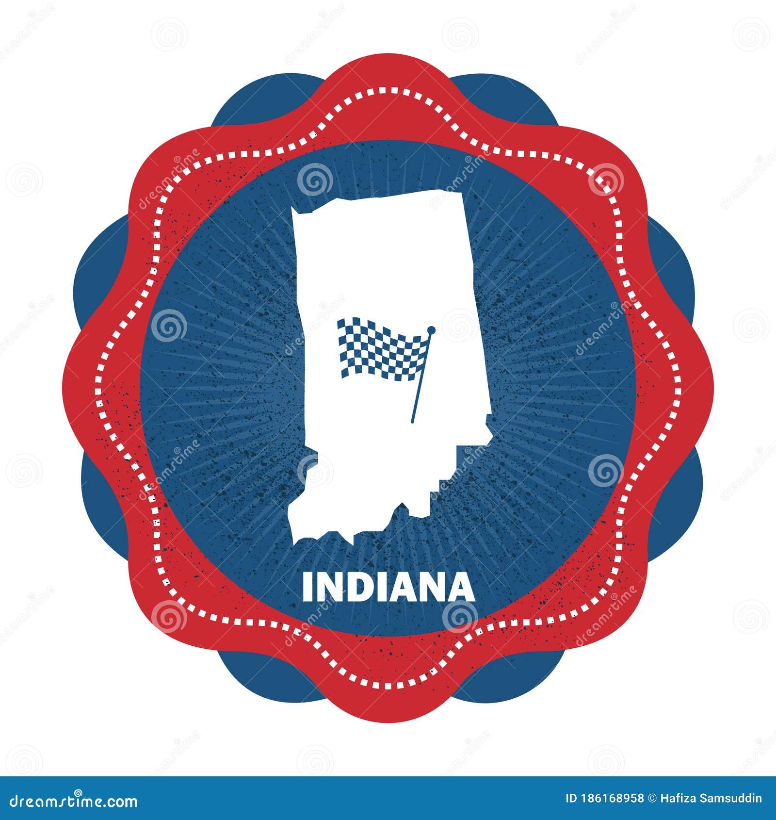 Indiana State Map. Vector Illustration Decorative Design Stock Vector ...