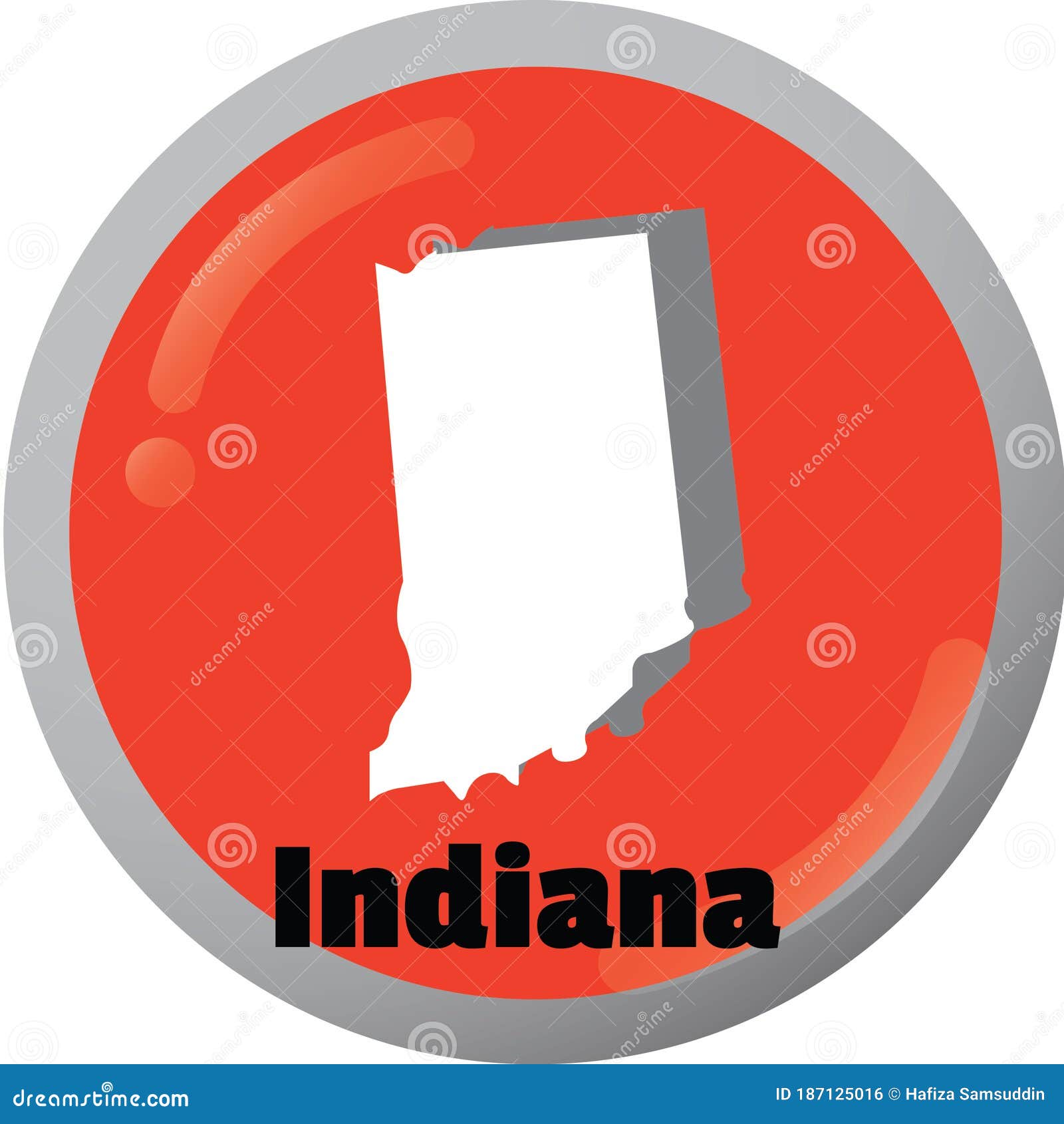 Indiana State Map. Vector Illustration Decorative Design Stock Vector ...