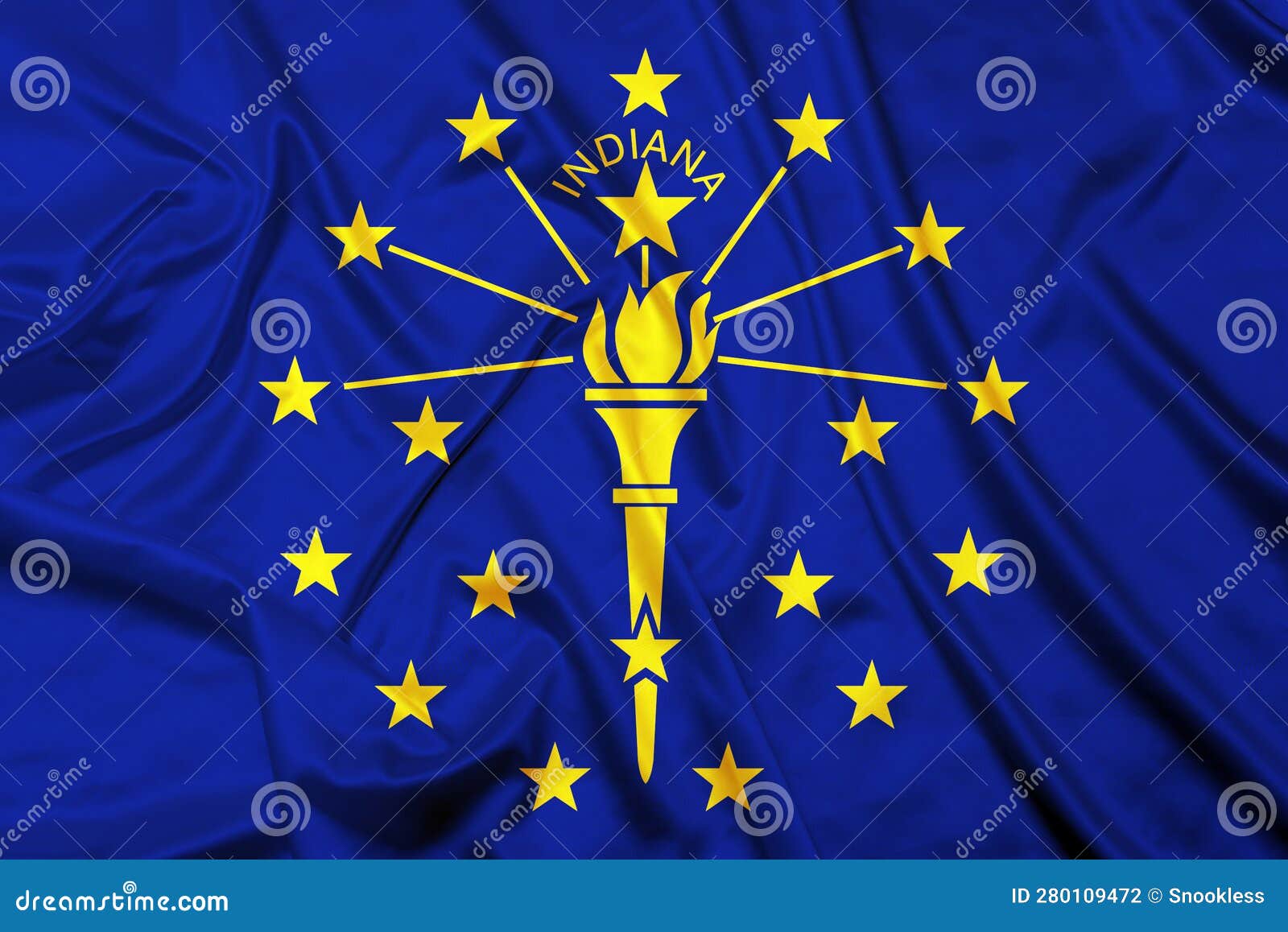 Indiana state silk flag stock photo. Image of cloth - 280109472